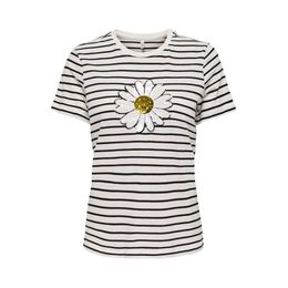 Only T-Shirt 'ONLKita' Damen Gr&ouml;&szlig;e XS gold / schwarz / wei&szlig;