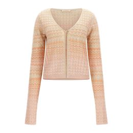 Guess Strickjacke 'ROSALYN' Damen Gr&ouml;&szlig;e XXL creme / orange / rosa