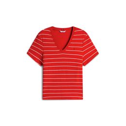 Tommy Hilfiger Curve T-Shirt 'CODY' Damen Gr&ouml;&szlig;e 4XL rot / wei&szlig;