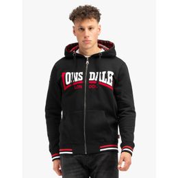 Lonsdale Herren Kapuzensweatjacke mit Rei&szlig;verschluss normale Passform NATEBY