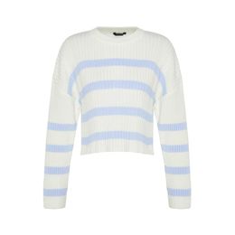 Trendyol Pullover Damen Gr&ouml;&szlig;e S ecru / hellblau
