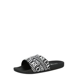 Versace Jeans Couture Pantolette 'FONDO SLIDE DIS. SQ1' Herren Gr&ouml;&szlig;e 41 schwarz / wei&szlig;