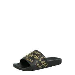 Versace Jeans Couture Pantolette 'SHELLY' Damen Gr&ouml;&szlig;e 36 gold / schwarz
