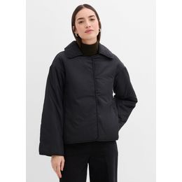 bonprix Wattierte Jacke, schwarz