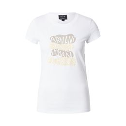 Armani Exchange T-Shirt Damen Gr&ouml;&szlig;e L camel / ecru / wei&szlig;