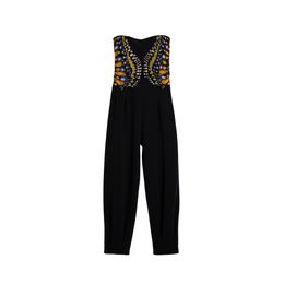 Desigual Jumpsuit Damen Gr&ouml;&szlig;e L royalblau / gr&uuml;n / orange / schwarz