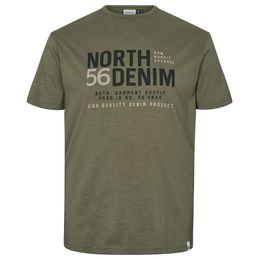 Gro&szlig;e Gr&ouml;&szlig;en North T-Shirt mit Logo-Print Farbe oliv Gr&ouml;&szlig;e: 6XL