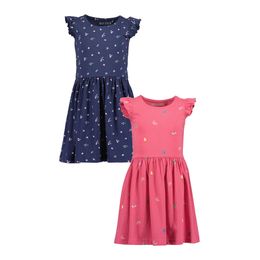 Blue Seven Kleid M&auml;dchen Gr&ouml;&szlig;e 134 marine / gelb / himbeer / wei&szlig;