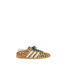 adidas originals Low-Top Sneaker - Animal-Print Calf Hair Sneakers With Double Laces - Gr. 7_5 - in Braun - f&uuml;r Damen