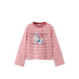 Mango Kids Shirt M&auml;dchen Gr&ouml;&szlig;e 128 rot / wei&szlig;