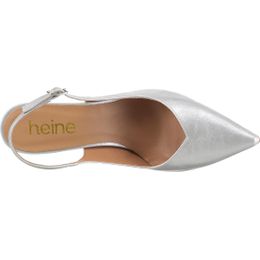 Heine Witt Damen Slingpumps, silberfarben, Gr&ouml;&szlig;e 41
