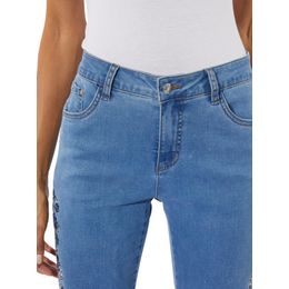 WITT Damen 5-Pocket-Jeans mit Baumwolle, blue-bleached, Gr&ouml;&szlig;e 36