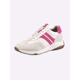 Heine Witt Damen Sneaker, wei&szlig;-pink, Gr&ouml;&szlig;e 38