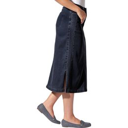 Heine Damen Jeansrock, Blau, Gr. 40, Lange R&ouml;cke, Material: Baumwolle