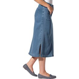 Heine Damen Jeansrock, Blau, Gr. 21, Lange R&ouml;cke, Material: Baumwolle