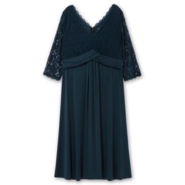 sheego Abendkleid Damen Gr&ouml;&szlig;e 44 cyanblau