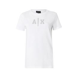 Armani Exchange T-Shirt Damen Gr&ouml;&szlig;e L silber / transparent / wei&szlig;