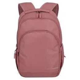 Laptoprucksack Travelite "KICK OFF Rucksack L", Damen, Gr. B/H/T: 31cm x 45cm x 16cm, rosa (ros&eacute;), Polyester, unifarben, Basic, Rucks&auml;cke Laptoprucksack, Freizeitrucksack Arbeitsrucksack Schulrucksack Reiserucksack