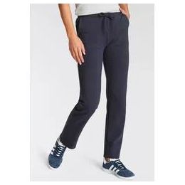 Sweathose Flashlights, Damen, Gr. 44/46, N-Gr, blau (marine), Sweatware, Obermaterial: 95% Baumwolle, 5% Elasthan, unifarben, Basic, l&auml;ssig geschnitten lang, Hosen Sweathose, Mit Geradem Bein