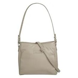 Shopper Bruno Banani, Damen, Gr. B/H/T: 27cm x 25cm x 10cm onesize, beige, Leder, leicht gl&auml;nzend, unifarben, Taschen Shopper, echt Leder