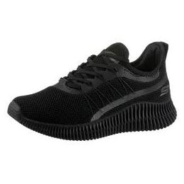 Slip-On Sneaker Skechers "BOBS GEO-", Damen, Gr. 38, schwarz (schwarz, uni), Textil, Schuhe, Freizeitschuh in veganer Verarbeitung, Topseller