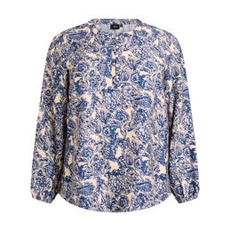 ZIZZI Bluse 'Caava' Damen Gr&ouml;&szlig;e 5XL/6XL beige / blau