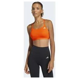 Sport-BH Adidas PERFORMANCE "OPT ESS LS BRA", Damen, Gr. L, N-Gr, pure orange, Obermaterial: 85% Polyester, 15% Elasthan, BHs Sport-BH