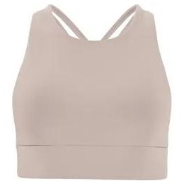 Sport-Bustier WINSHAPE "Functional Comfort Sport-BH SB103C", Damen, Gr. XL, Normalgr&ouml;&szlig;en, cappuccino, 85% Polyester, 15% Elasthan, BHs, mit R&uuml;cken-Applikation