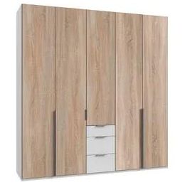 Kleiderschrank wimex "New York", wei&szlig; (wei&szlig;, front struktureichefarben hell), B:225cm H:236cm T:58cm, Schr&auml;nke, Kleiderschrank, wahlweise 208 oder 236cm hoch