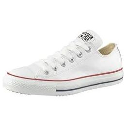 Sneaker Converse "Chuck Taylor All Star Basic Leather Ox", Gr. 45, wei&szlig;, Leder, Schuhe Skaterschuh Canvassneaker Sneaker low