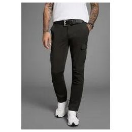Cargohose Bruno Banani, Herren, Gr. 31, L&auml;nge 32, schwarz, Web, Obermaterial: 98% Baumwolle, 2% Elasthan, unifarben, straight fit lang, Hosen Cargohose, moderne Passform, eng anliegende Cargotaschen