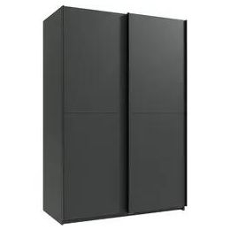 Kleiderschrank wimex "Mugano, B/T/H 135 oder 180/65/198cm, Made in Germany", grafit, griffe schwarz, B:135cm H:198cm T:65cm, Holzwerkstoff, Schr&auml;nke, Kleiderschrank, 2 Schwebet&uuml;ren mit oder ohne Spiegel, Metallgriffe