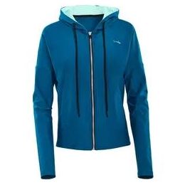 Trainingsjacke WINSHAPE "Functional Comfort Jacket J008C", Damen, Gr. M, blau (teal gr&uuml;n, delicate mint), 85% Polyester, 15% Elasthan, ohne Ausschnitt, Jacken Trainingsjacke, mit Ton-in-Ton-Farbakzent