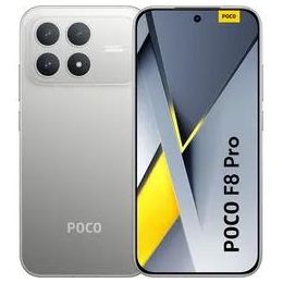 Xiaomi Smartphone "POCO F8 Pro", Energieeffizienz: A (A-G), titanium silber, 256 GB, Mobiltelefone