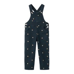 Mango Kids Latzhose M&auml;dchen Gr&ouml;&szlig;e 86 beige / navy / wei&szlig;