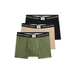 Polo Ralph Lauren Boxershorts Herren Gr&ouml;&szlig;e M beige / oliv / schwarz / wei&szlig;