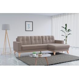 Sit & More Ecksofa SIT & MORE, B:279cm H:90cm T:167cm, grau, 100% PES, Wohnzimmer, Sofas, "Lavida L-Form", wahlweise mit Kippfunktion und Bettkasten