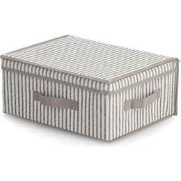 zeller PRESENT Aufbewahrungsbox "Stripes", Ma&szlig;e(B/T/H):(38/29/16,5)(B/T/H):(38/29/16,5), beige, K&uuml;che, Aufbewahrungsboxen, Vlies, beige