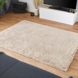 Teppich ANDIAMO, B:120cm H:36mm L:160cm, beige, Obermaterial: 100% Polyester, Wohnzimmer, Teppiche, "Alpa", Uni Farben, Microfaser, besonders weich &