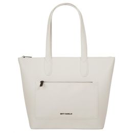 Betty Barclay Damen Shopper, wei&szlig;, Kunstfaser, leicht gl&auml;nzend, unifarben, Taschen