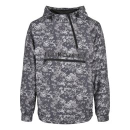 Urban Classics Herren Langmantel "Urban Classics Herren Commuter Pull Over Jacket"schwarz digital camo, Gr. M, 100% Polyester, M&auml;ntel