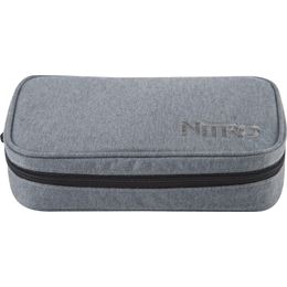 Nitro Kinder Federtasche "Pencil Case XL", grau, Polyester, Schreibger&auml;teetuis, Federm&auml;ppchen, Schlamperm&auml;ppchen, Faulenzer Box, Stifte Etui