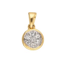 Adelia&acute;s ADELIA ́S Damen Kettenanh&auml;nger "Damen 585 Gold Anh&auml;nger mit Diamant &Oslash; 6 mm", 0,06 VVS = sehr sehr kleine Einschl&uuml;sse, Gold, gold, Gold,