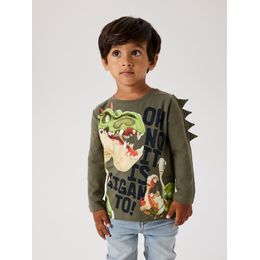 name it Shirt 'DOVID GIGANTO' Jungen Gr&ouml;&szlig;e 92 beige / oliv / hellgr&uuml;n / schwarz