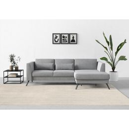 Sit & More Ecksofa SIT & MORE, B:262cm H:88cm T:171cm, grau, Wohnzimmer, Sofas, "Lindholm L-Form", mit Sitztiefenverstellung und Federkern