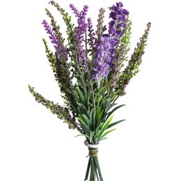Kunstzweig BOTANIC-HAUS, B:10cm H:26cm T:10cm &Oslash;:10cm, lila, Kunststoff, Kunstpflanzen, "Lavendel - Erika B&uuml;ndel"