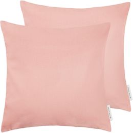 Dekokissen Tom Tailor HOME, B:60cm L:60cm, rosa, Baumwolle, Dekokissen_Sitzkissen_Kissenh&uuml;llen, "Dove", unifarben, Kissenh&uuml;llen ohne F&uuml;llung, 2er Pack