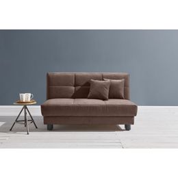 ell+ell Schlafsofa ELL + ELL, B:125cm H:90cm T:100cm, braun, 100% Polyester, Jugendzimmer, Sofas, "Tilda", Breite 125 cm, inkl. 2 Zierkissen