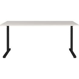 Schreibtisch Germania, B:180cm H:80cm T:80cm, schwarz, B&uuml;ro, Tische, "GW-Profi 3.0", h&ouml;henverstellbar (70- 80 cm), in 2 Breiten, Made in Germany