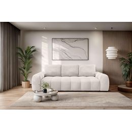 3-Sitzer OTTO HOME, B:253cm H:87,5cm T:113cmbeige, 100% Polyester, Sofas, "AZITA optionale Schlafsofa mit Bettkasten, Breite 253cm", Sofa mit